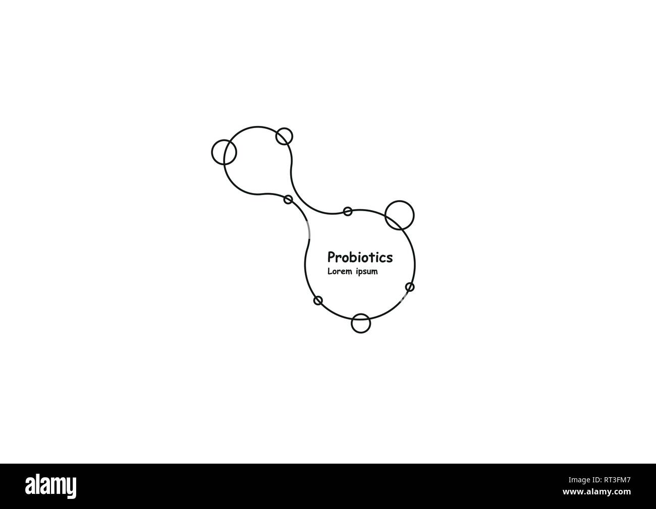 Biotechnology. Symbol molecule. Vector logo template. Abstract molecule ...