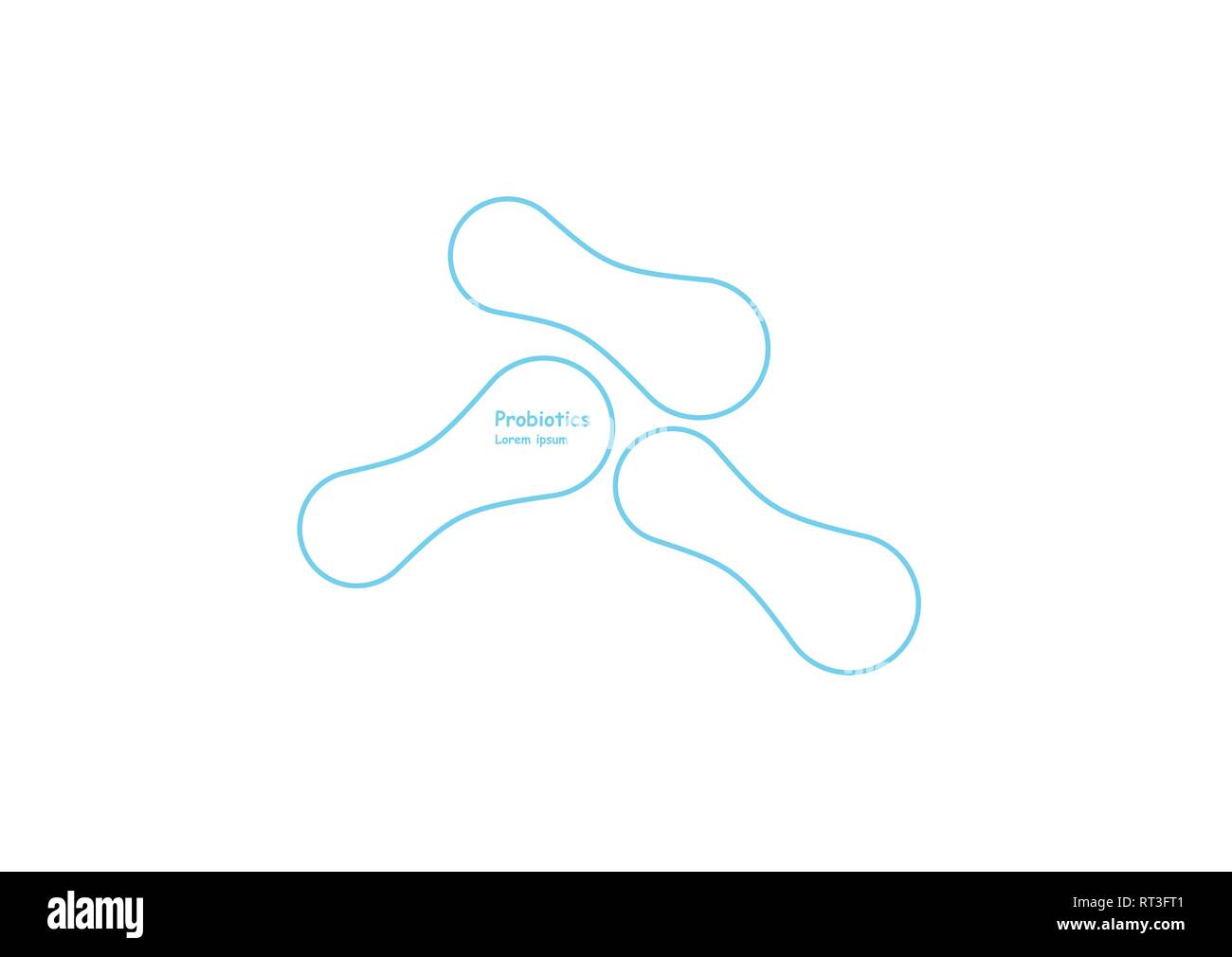 Biotechnology. Symbol molecule. Vector logo template. Abstract molecule ...