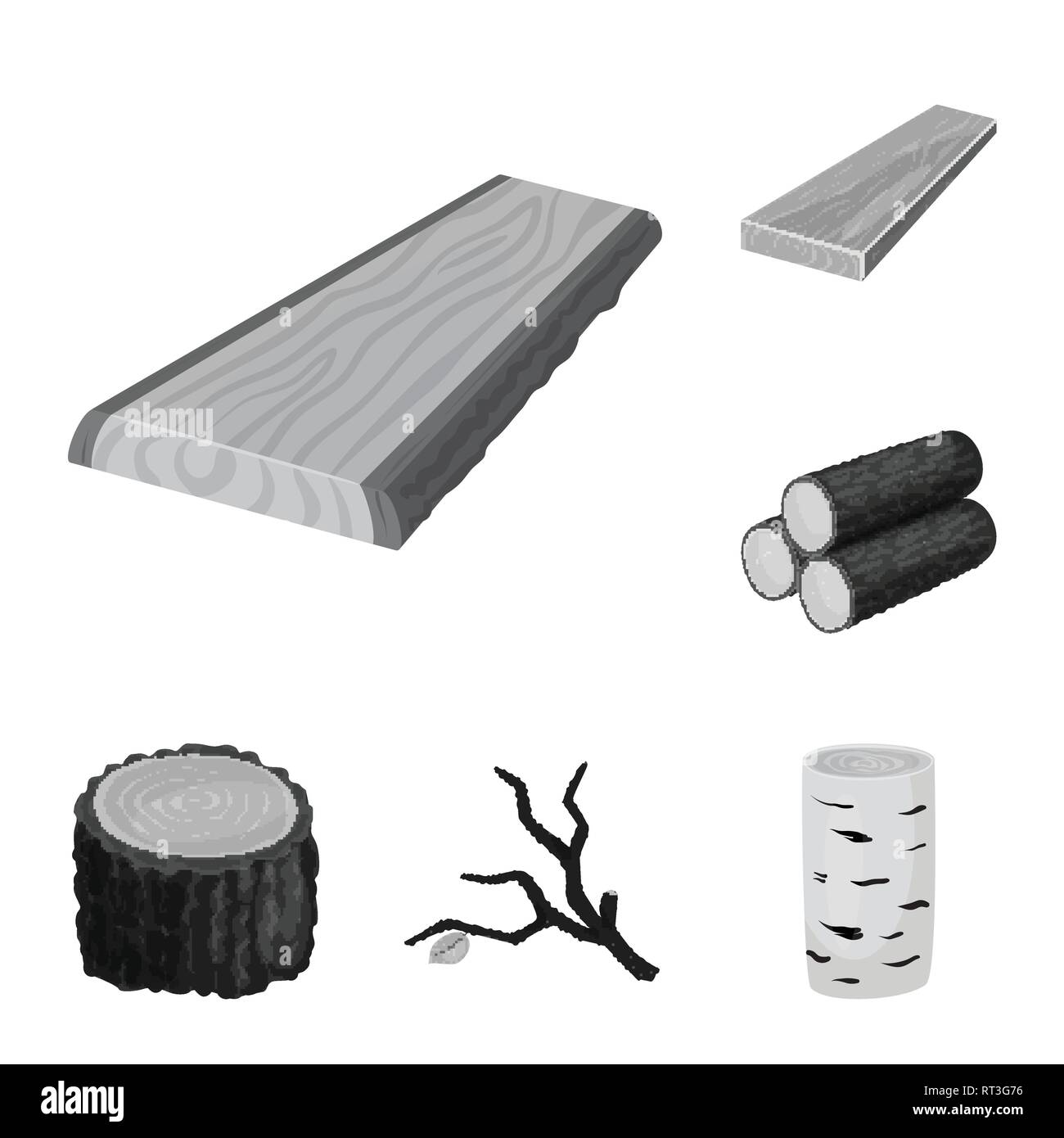 Timber plank branch deck Cut Out Stock Images & Pictures - Alamy