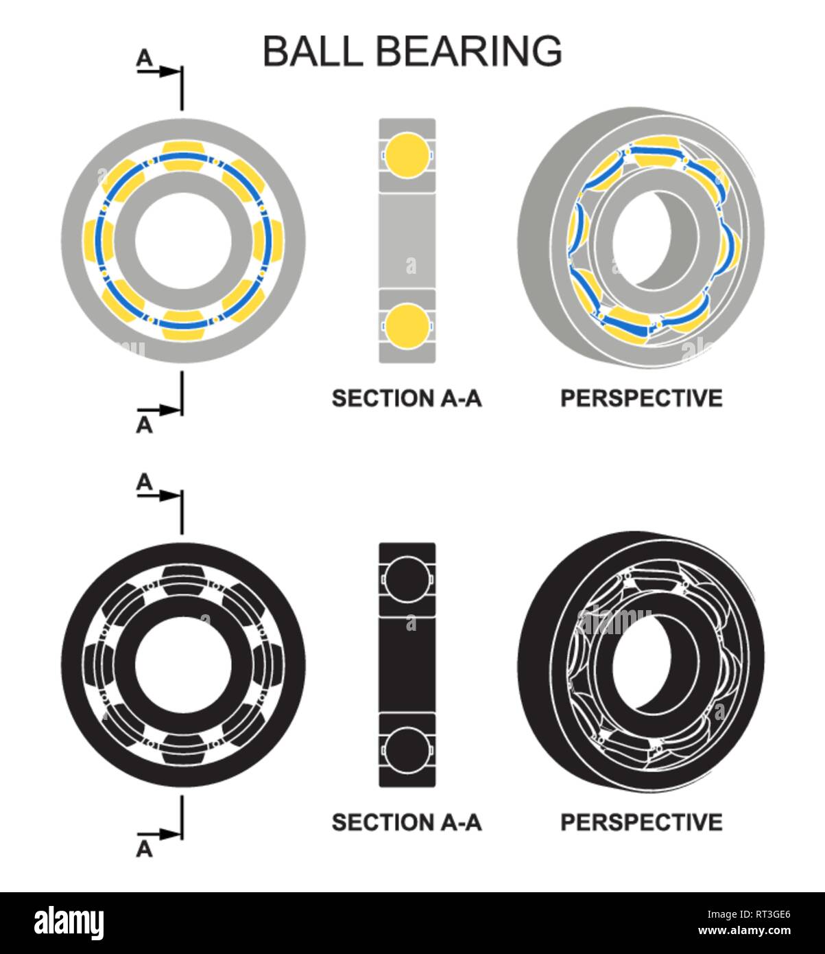 Bearing engineering drawing hi-res stock photography and images - Alamy
