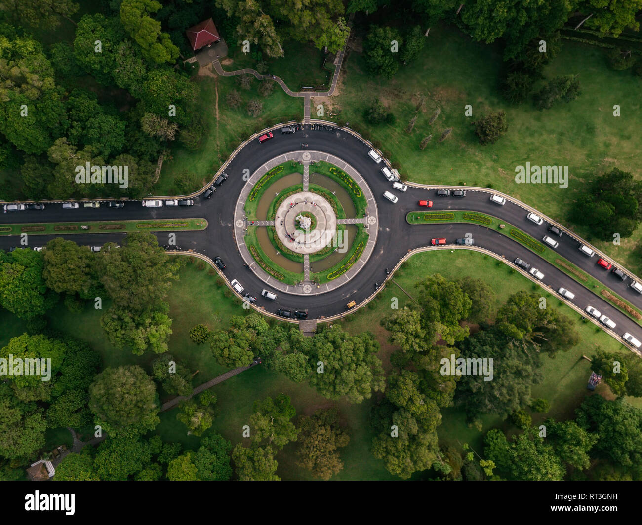 Indonesia, Bali, Bedugul, Bali Botanic Garden, roundabout Stock Photo ...