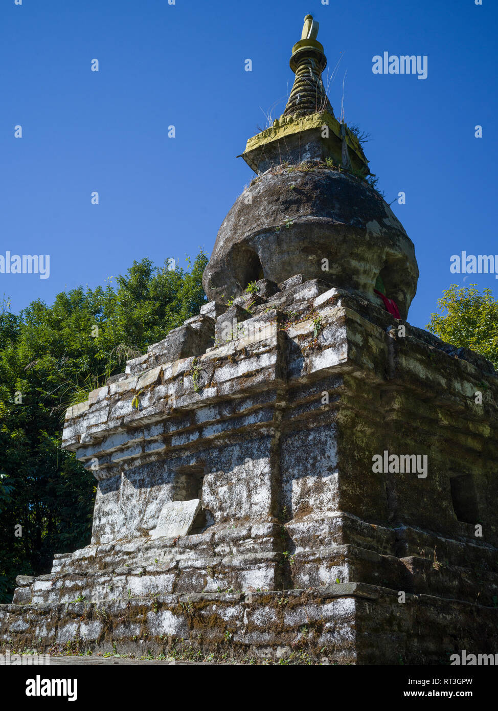 Chorten, Reeshum Monastery, Gyalshing, West Sikkim, Sikkim, India Stock ...