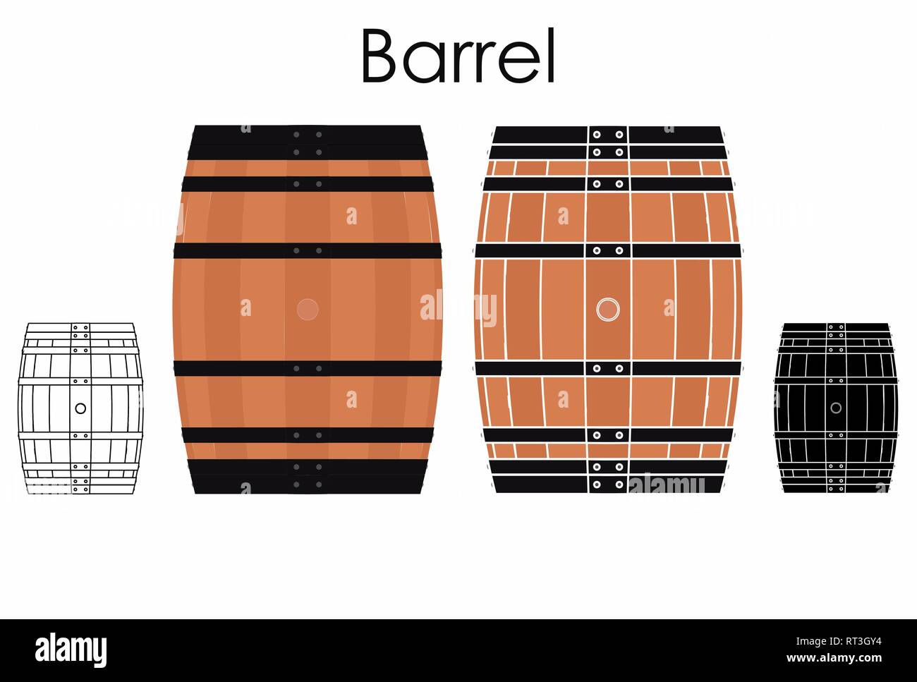 Filling wine barrels Stock Vector Images - Alamy