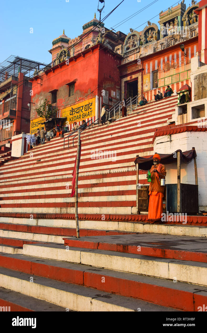 Kedar Ghat, Varanasi, India Stock Photo - Alamy