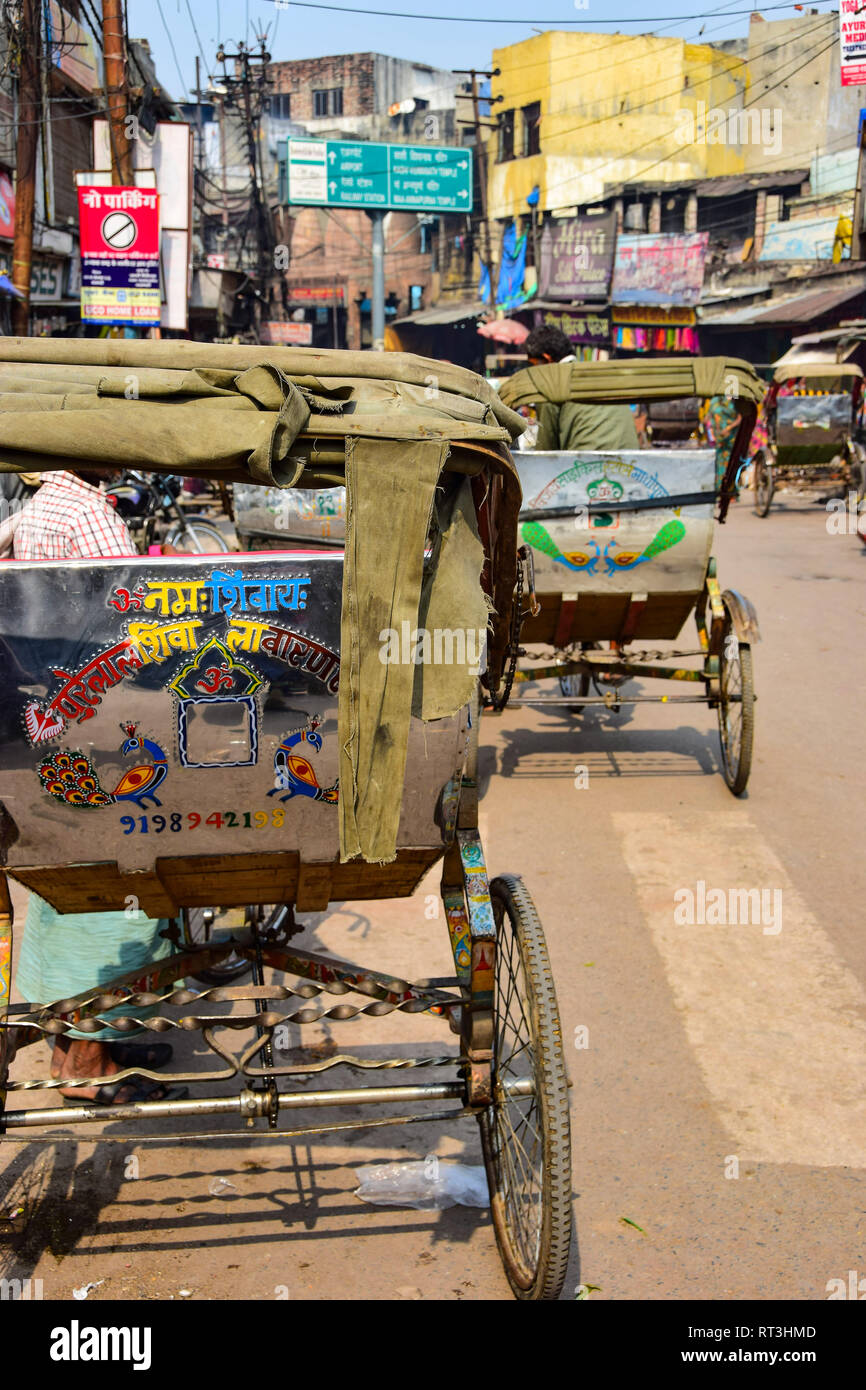 Cycle Rickshaws, Varanasi, India Stock Photo - Alamy