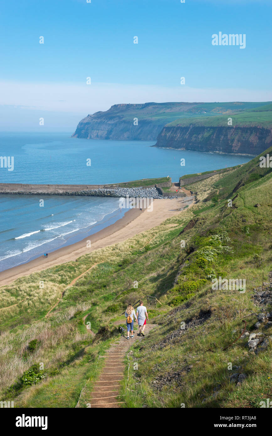 The Cleveland way at Cattersty sands, Skinningrove, North Yorkshire ...