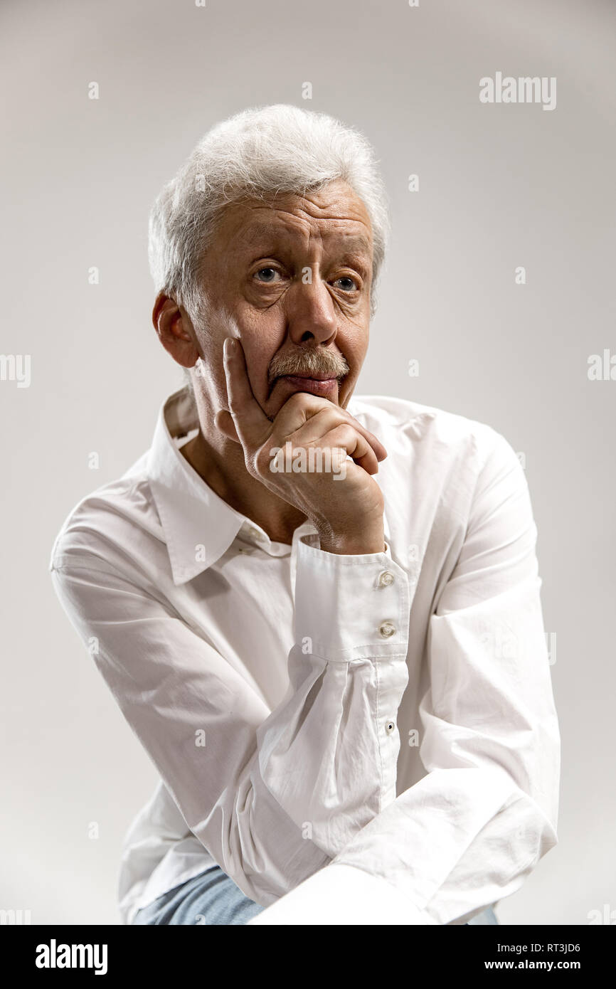 Remember All Let Me Think Doubt Concept Doubtful Thoughtful Man