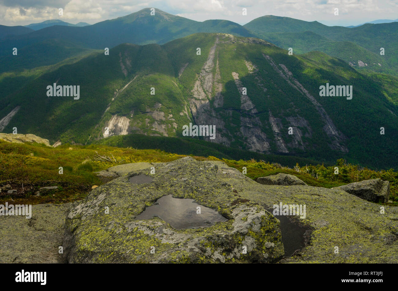 Mt Colden as seen from the summit of Algonquin Mt in the High Peaks ...