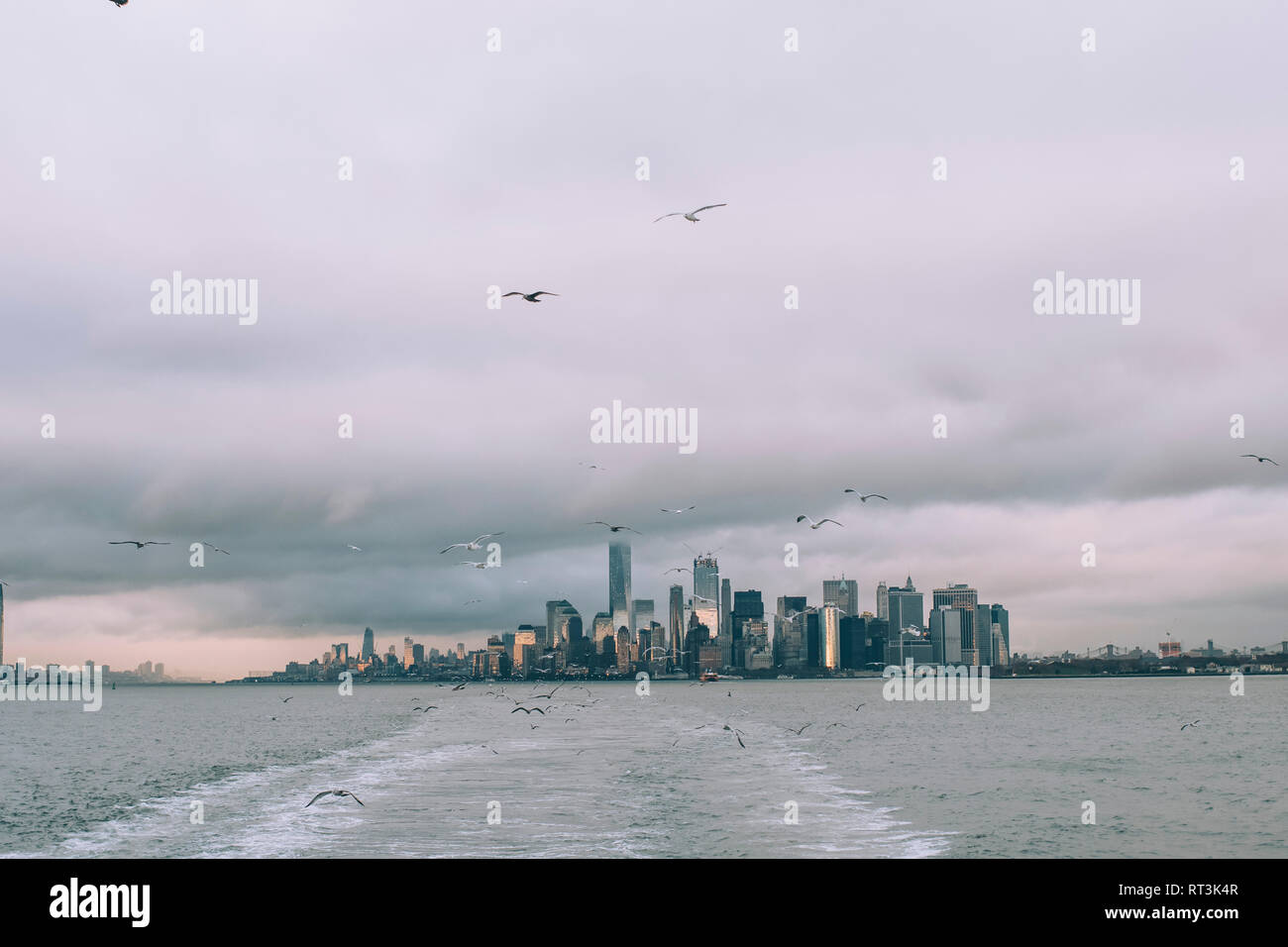 Downtown manhattan birds view hi-res stock photography and images - Alamy