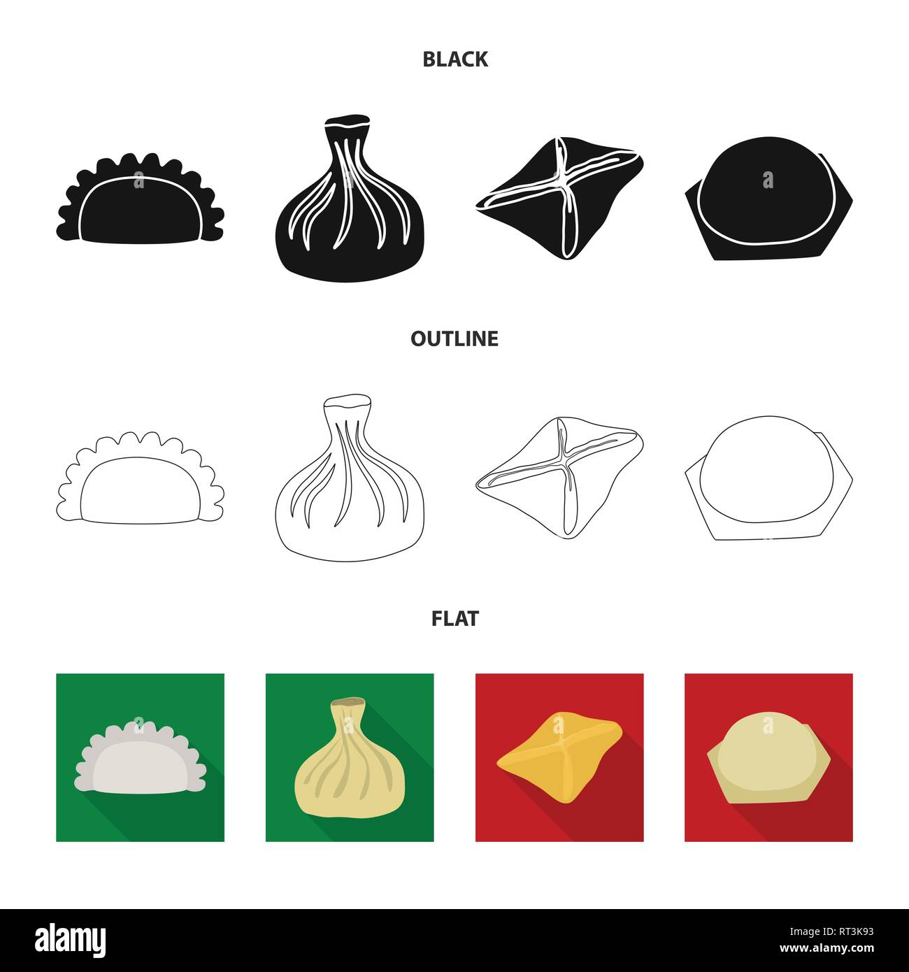 Vector illustration of products and cooking logo. Collection of ...