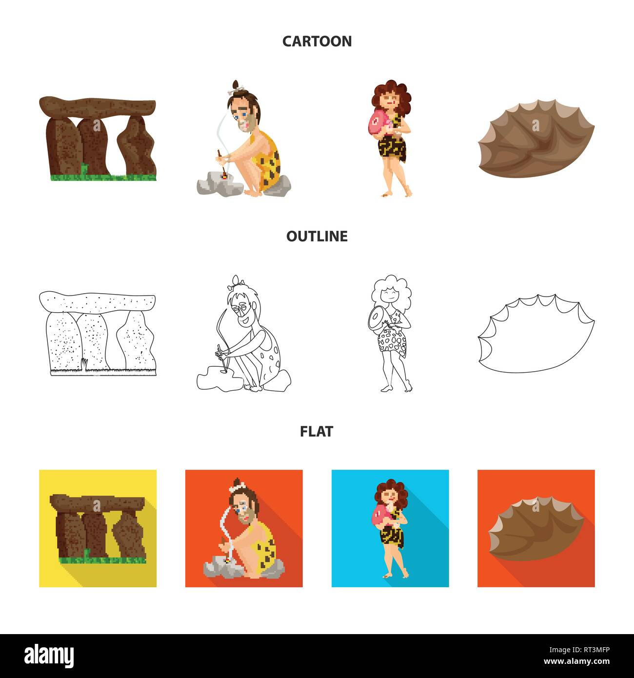 stone,man,woman,flint,monolith,caveman,primeval,sharp,megalith,fire ...