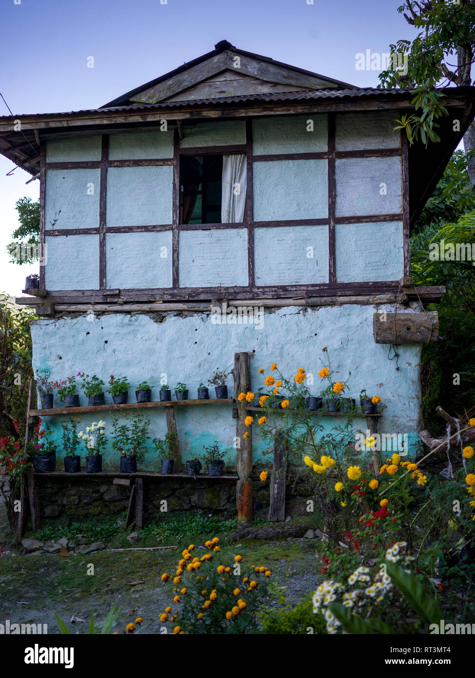 View of a house, Sikkim, India Stock Photo - Alamy