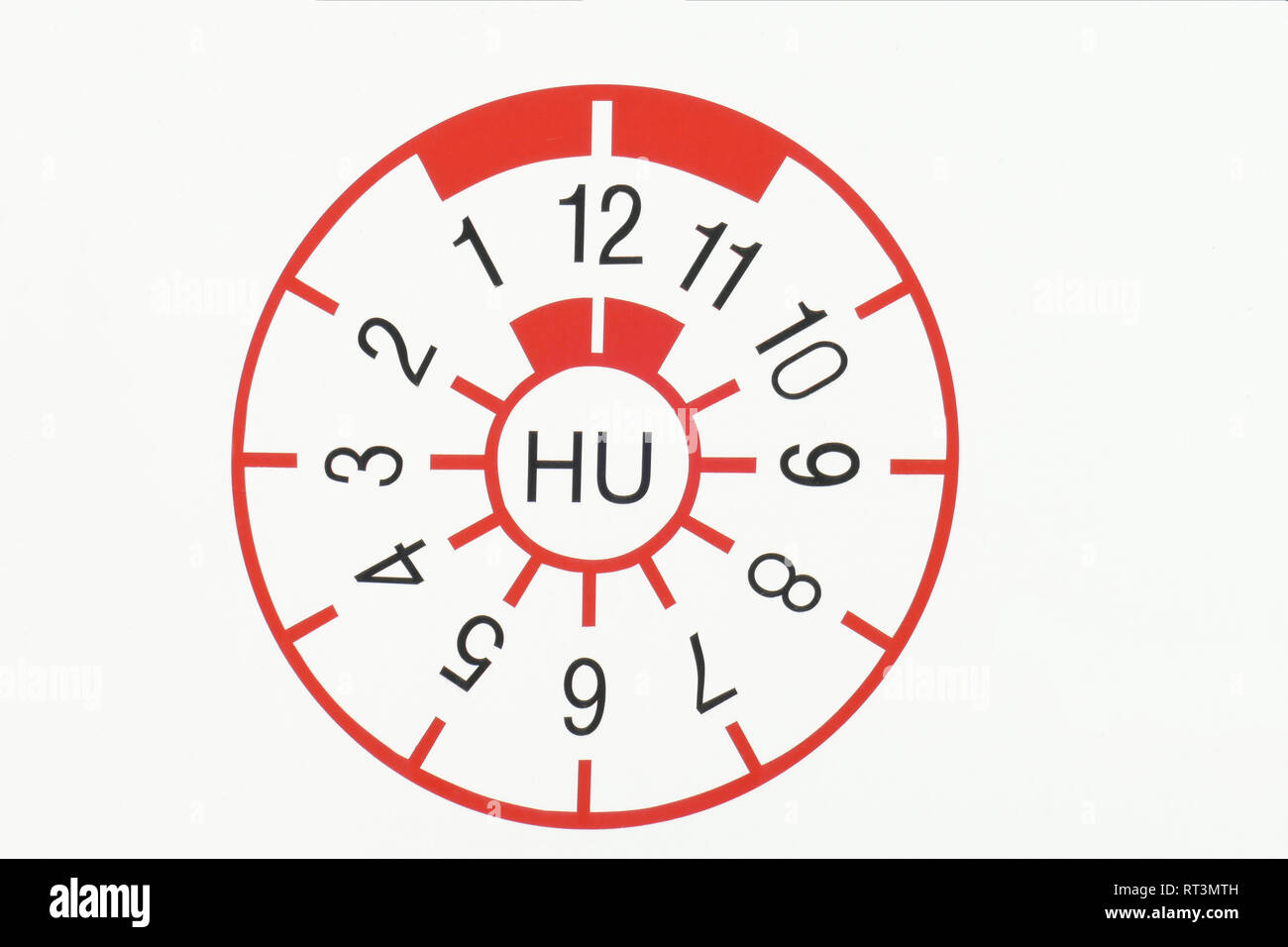 Red TÜV sticker Stock Photo - Alamy