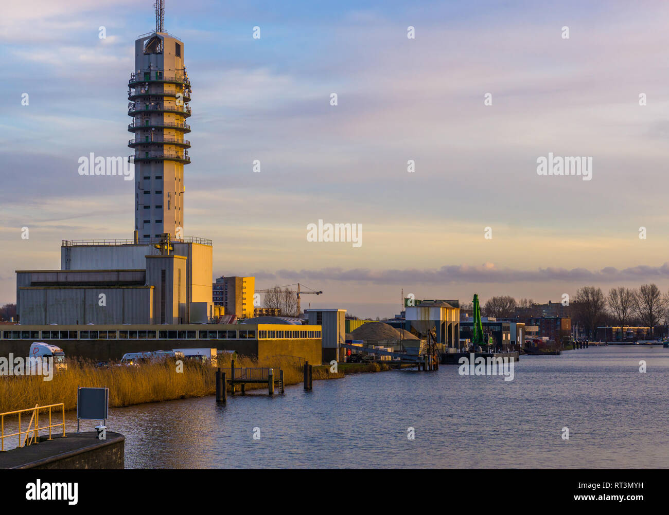 Harbor scenery of Alphen aan den rijn, the Netherlands ...