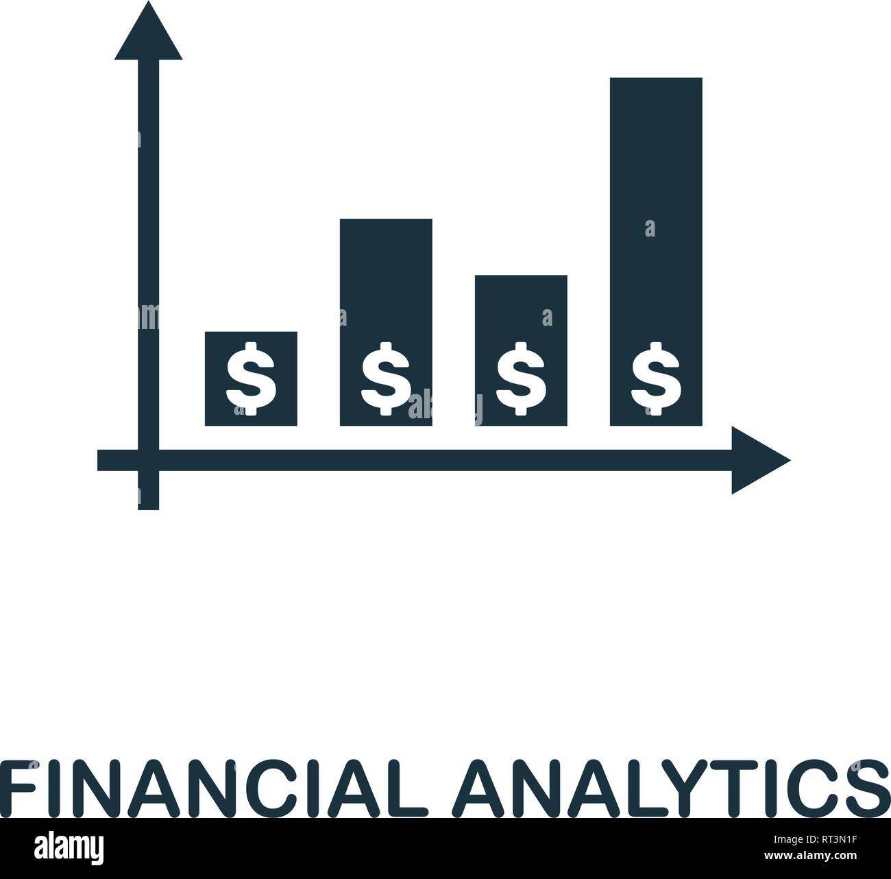Financial Analytics icon. Creative element design from fintech ...