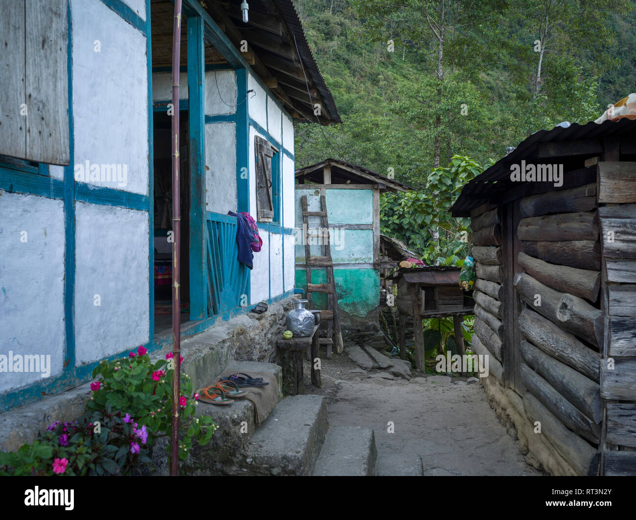 View of a house, Sikkim, India Stock Photo - Alamy