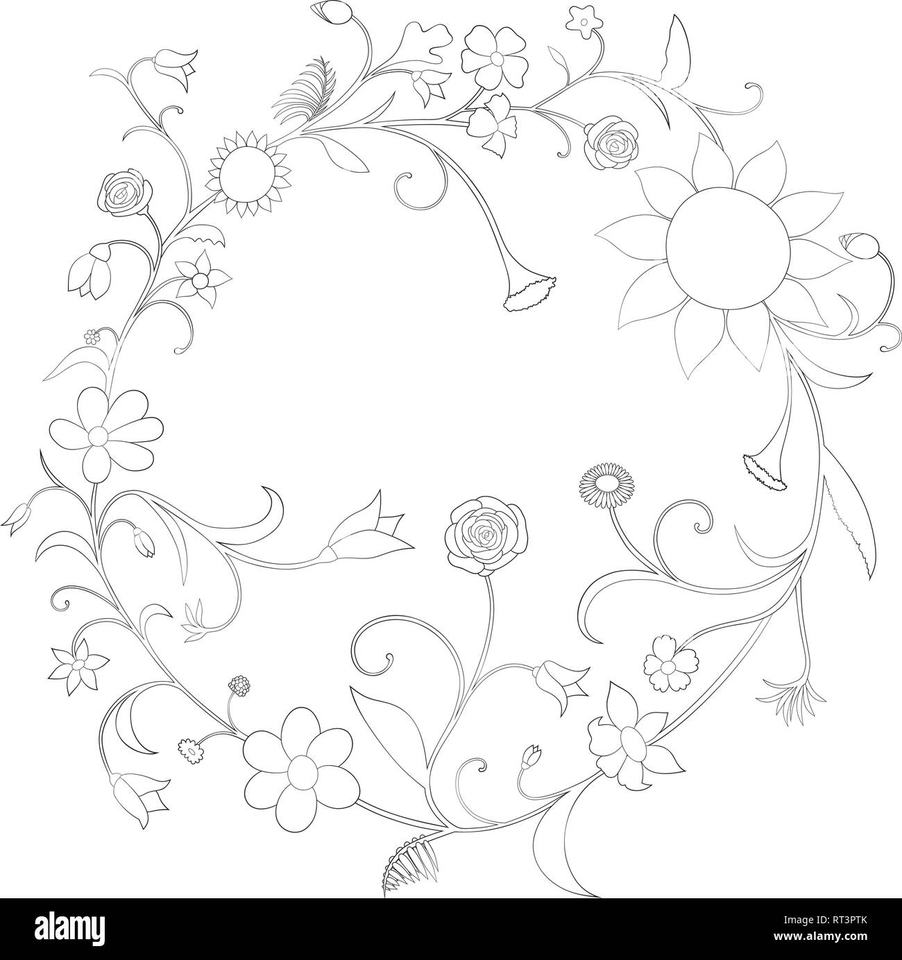Flower Leaf Coloring Page