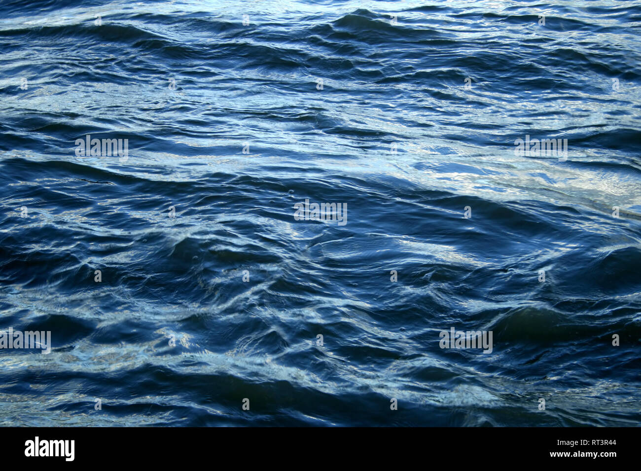 Ripple ocean surface with big blue waves Stock Photo - Alamy