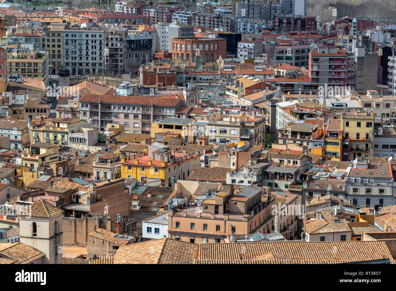 Cityscape view of the historic center of Girona, Spain Stock Photo - Alamy