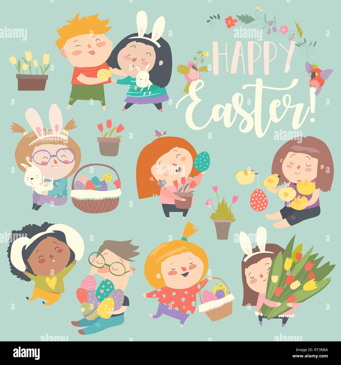 Children easter egg Stock Vector Images - Alamy