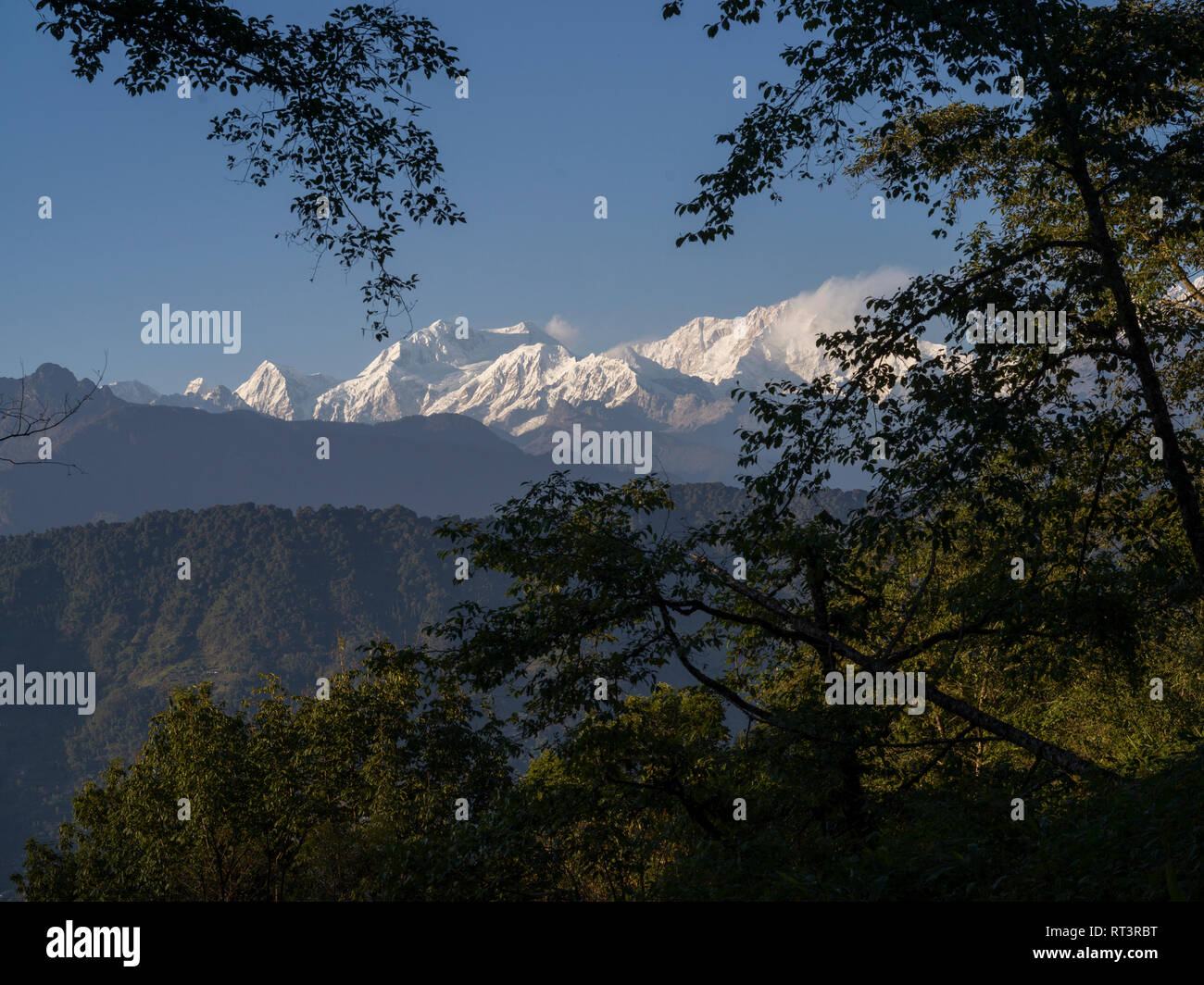 Scenic view of Singalila Range, Great Himalaya Range, Sikkim, India ...