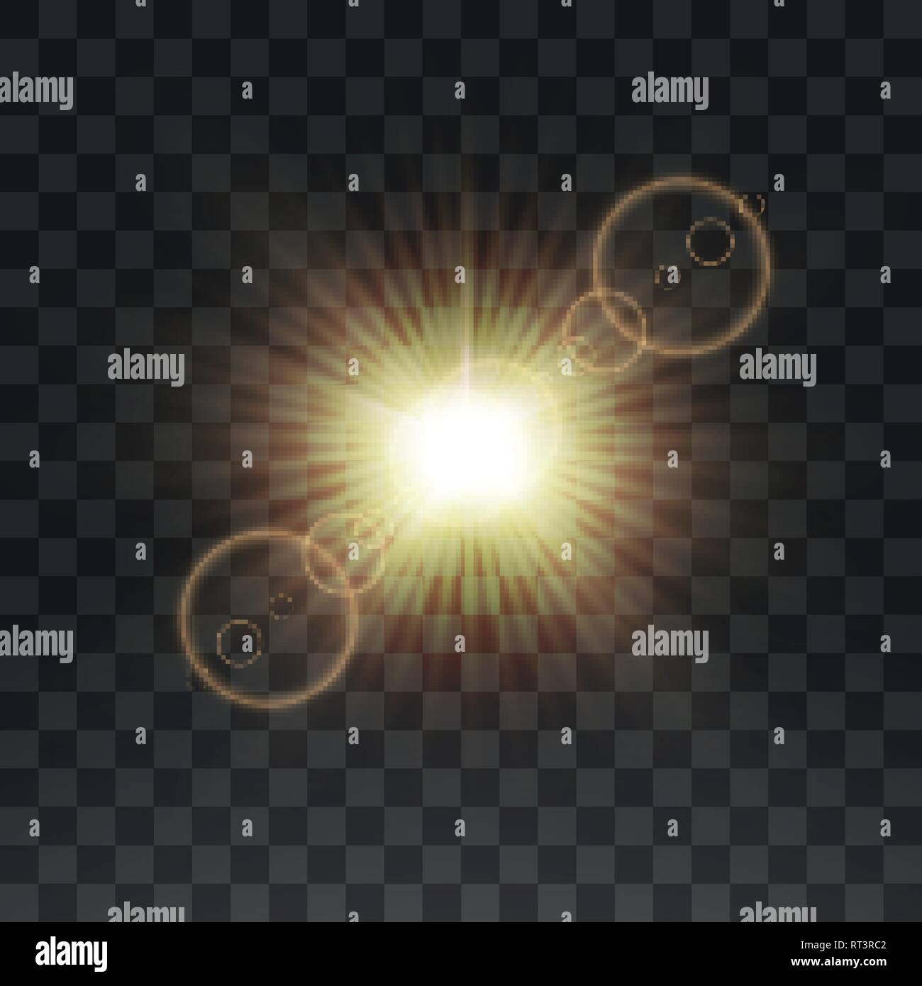 Vector transparent sunlight special lens flare light effect. Sun flash ...