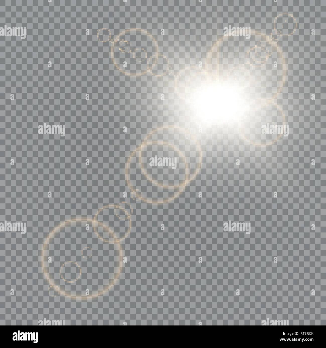 Vector transparent sunlight special lens flare light effect. Sun flash ...