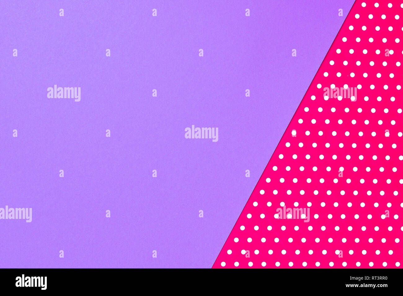 Abstract geometric pink, purple and polka dot paper background Stock ...