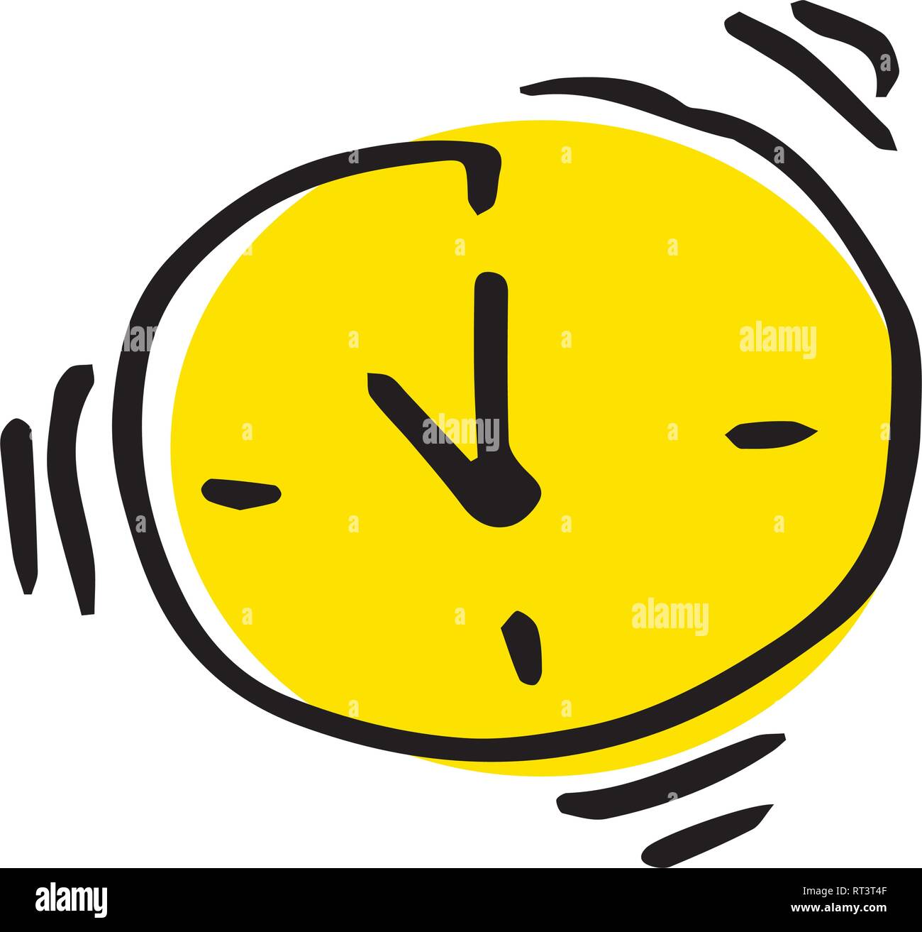Modern vector drawing of a ringing alarm clock Stock Vector Image & Art ...