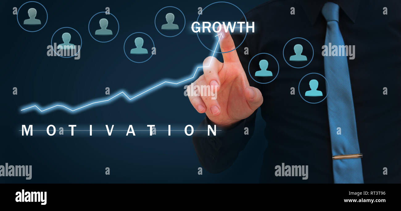 Confident leader, CEO and leadership concept. Motivation and team work ...