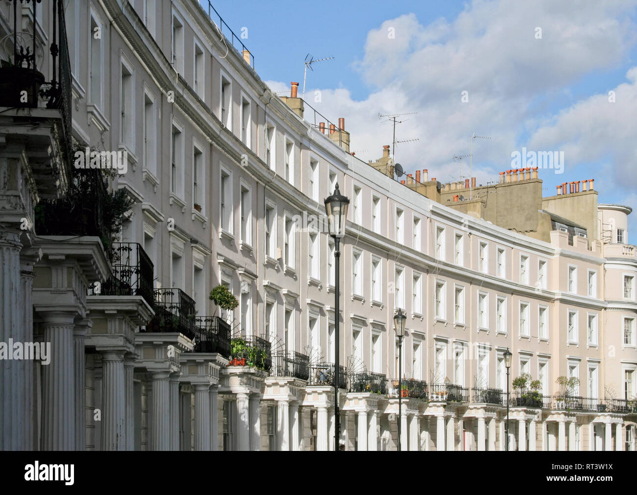 Oval houses in residential area on the sunny day Stock Photo - Alamy