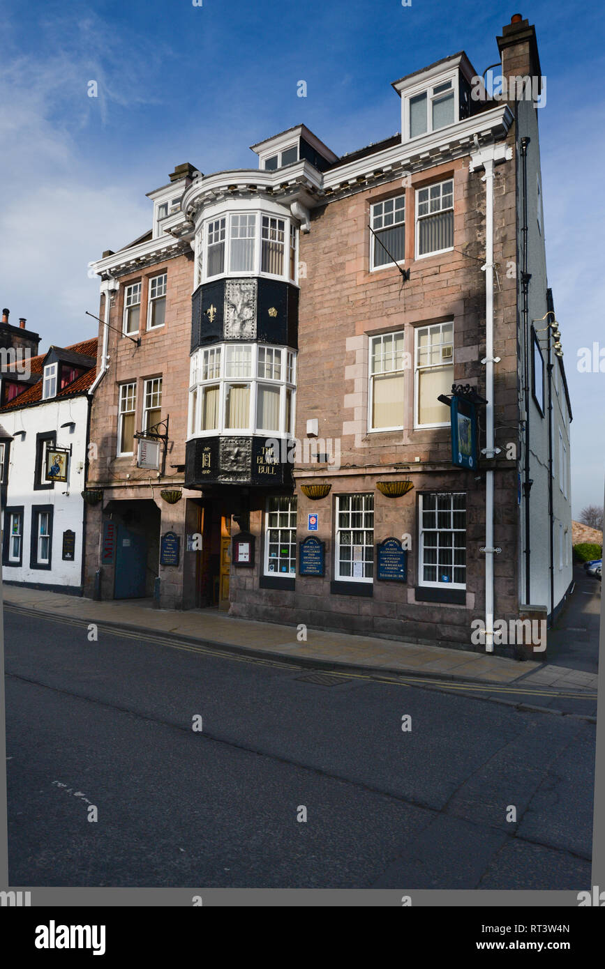 The Black Bull pub in Wooler, Northumberland Stock Photo - Alamy