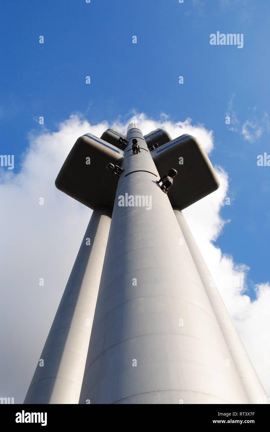 High lookout tower in the city center Stock Photo - Alamy