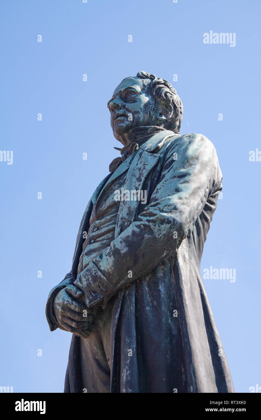 Statue of the Danish physicist and chemist Hans Christian Oersted ...