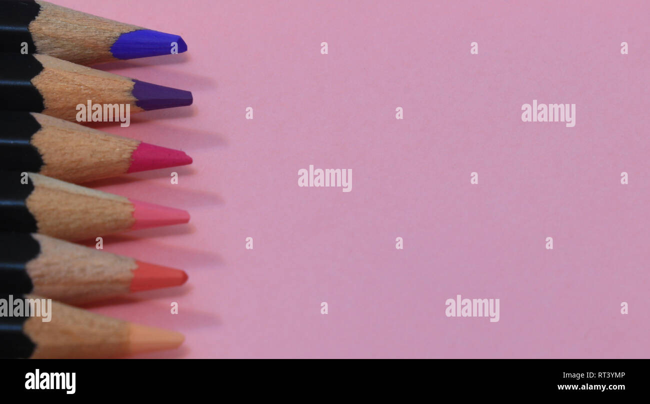 Colorful pencils background Stock Photo - Alamy