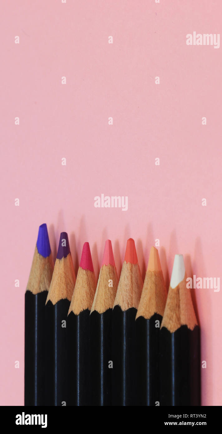 Colorful pencils background Stock Photo - Alamy