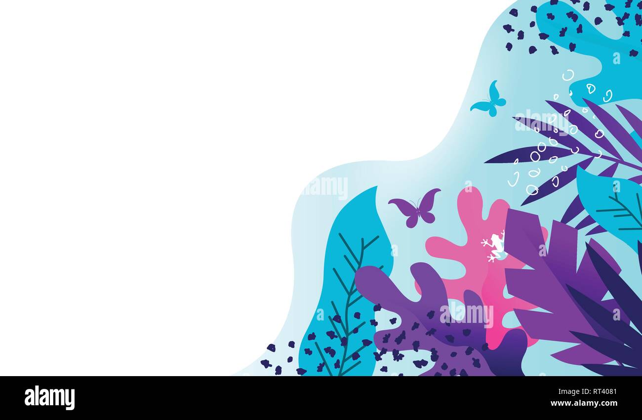 Vector illustration of fun and colourful plants and textures for ...