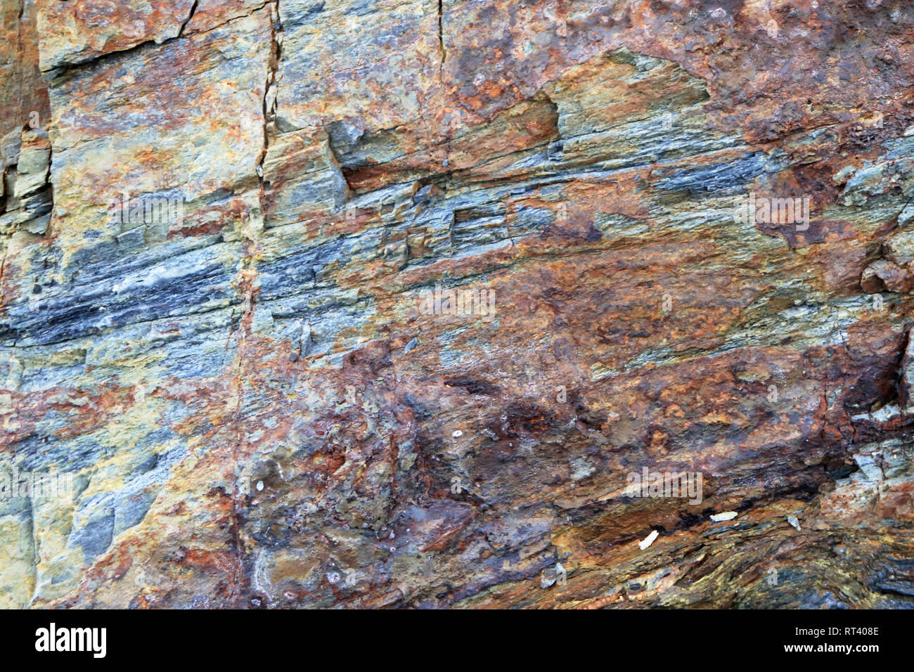 Layered rustic rock texture. Mountain pattern background Stock Photo ...