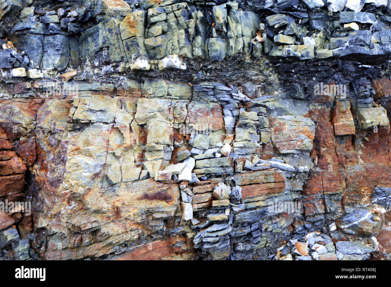 Layered stone texture hi-res stock photography and images - Alamy