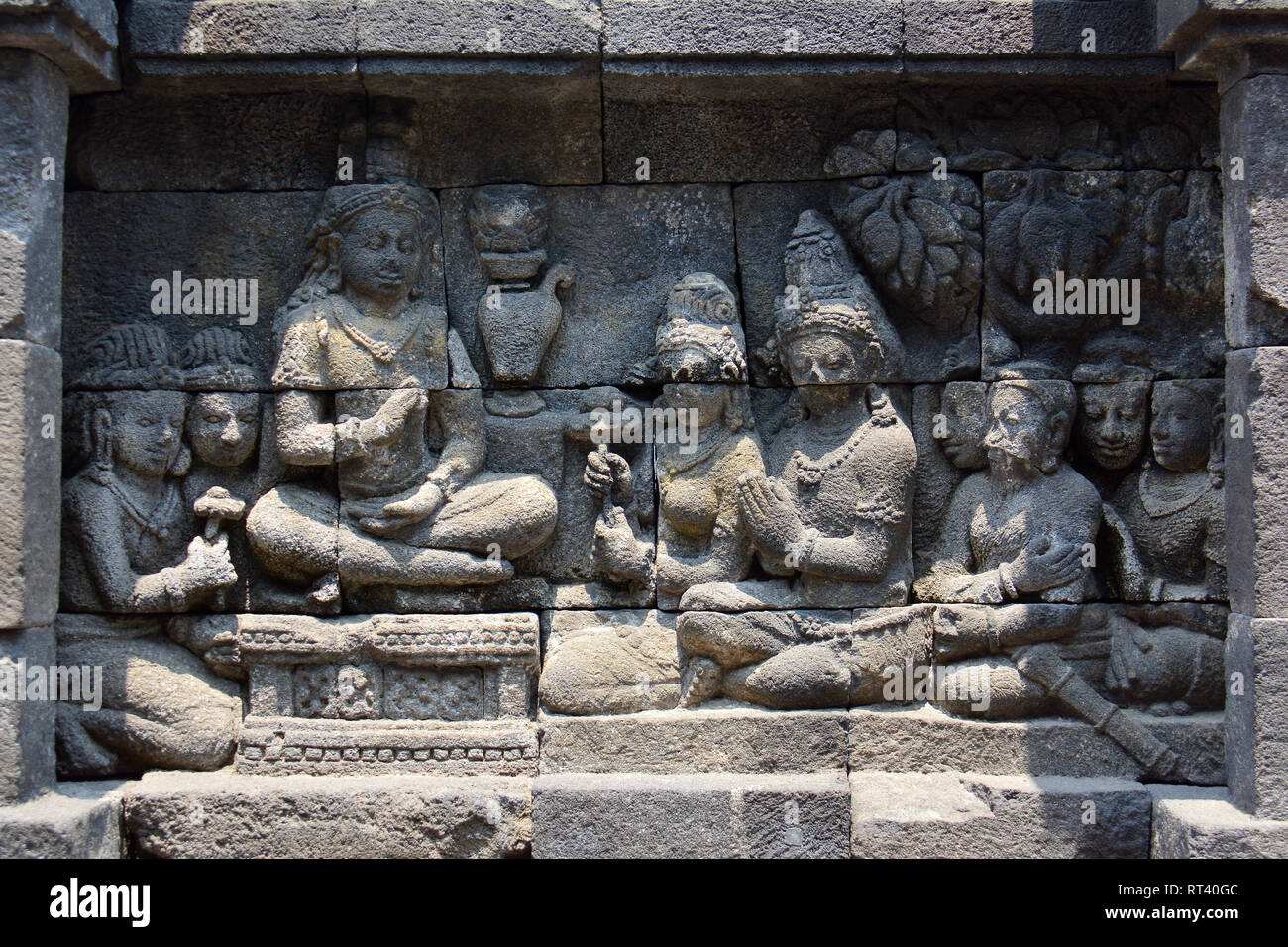 Mahayana Buddhist Temple (9th century), Borobudur, Central Java ...