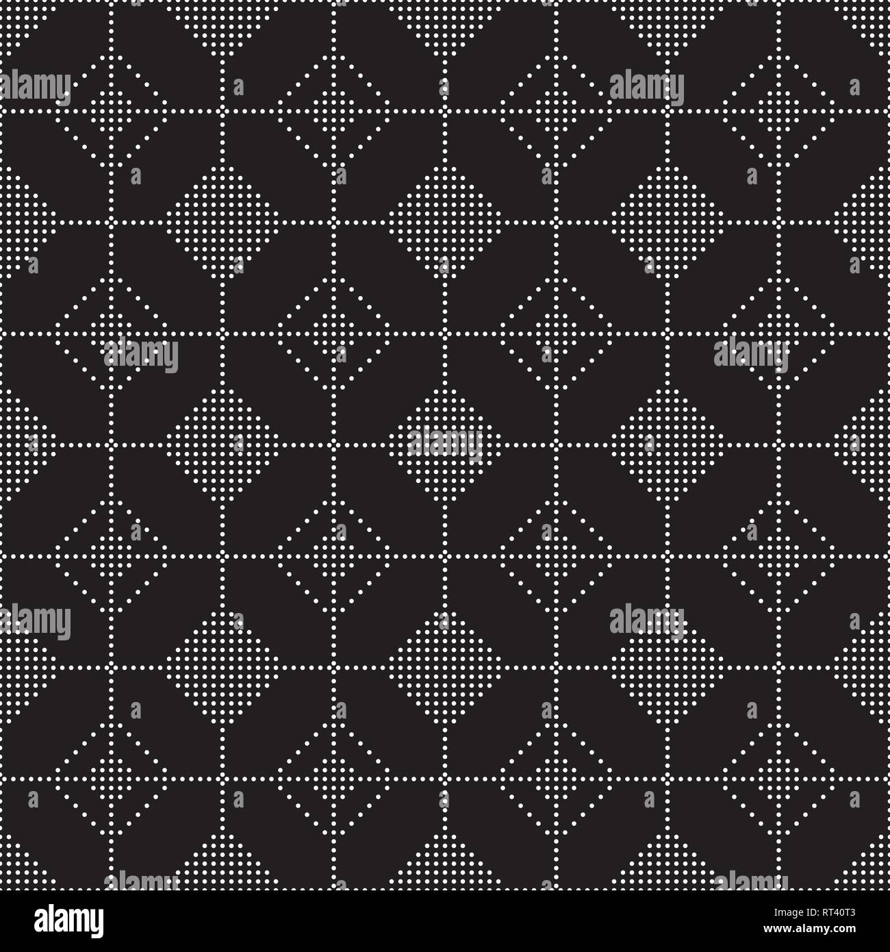 Seamless Black and White Circle Mosaic Pattern, Abstract Geometric Dots Modern Background Stock ...