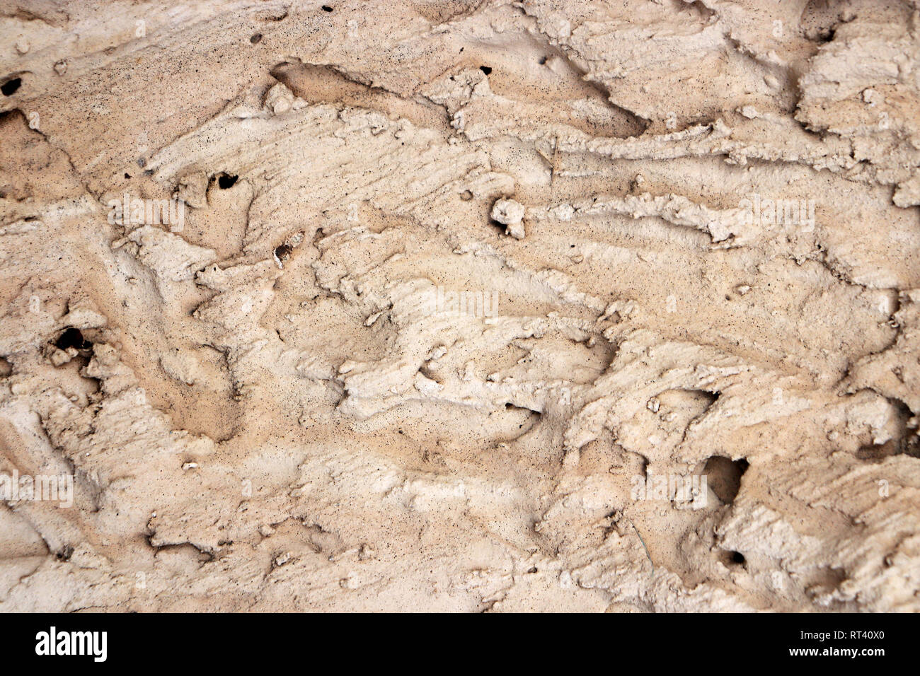 Art stucco wall texture. Beige plastering surface background Stock ...