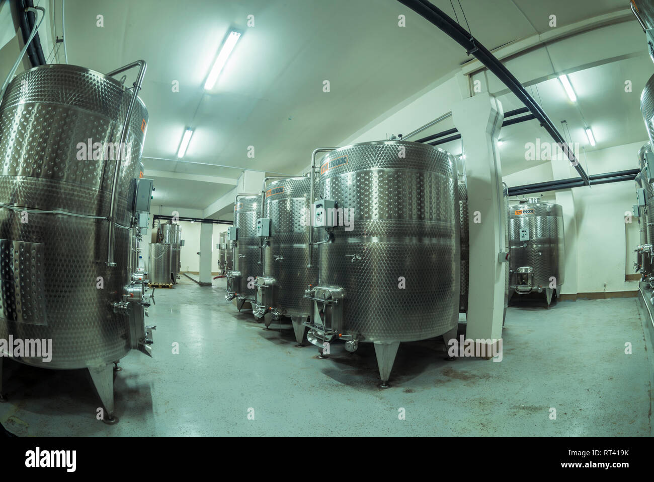 Wine bottling process modern winery hi-res stock photography and images ...