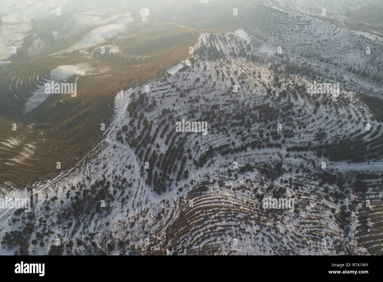 Beautiful snowy hills Stock Photo - Alamy