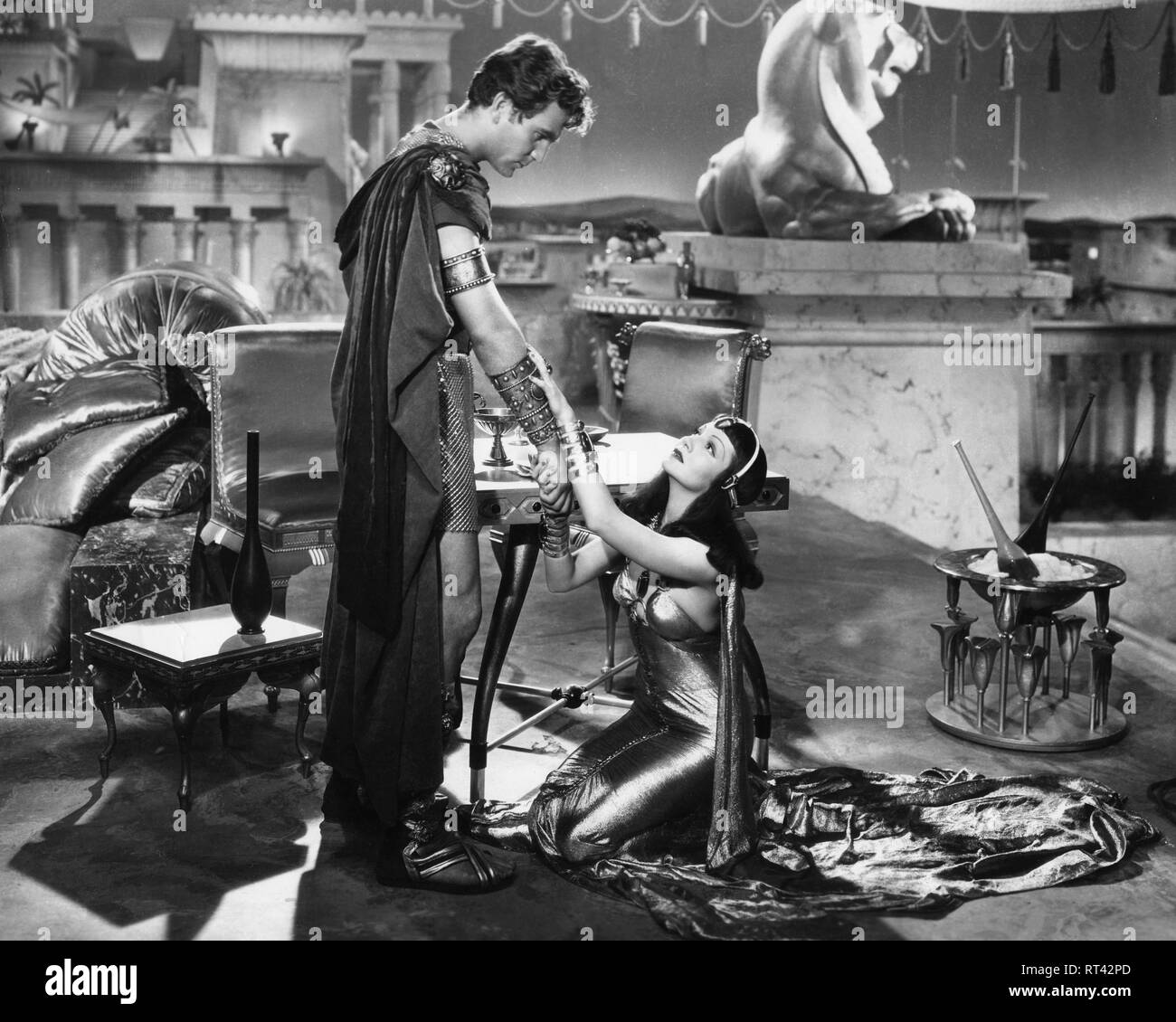Cecil B DeMille CLEOPATRA 1934 Claudette Colbert Henry Wilcoxon as Marc Antony Photo by Ray ...