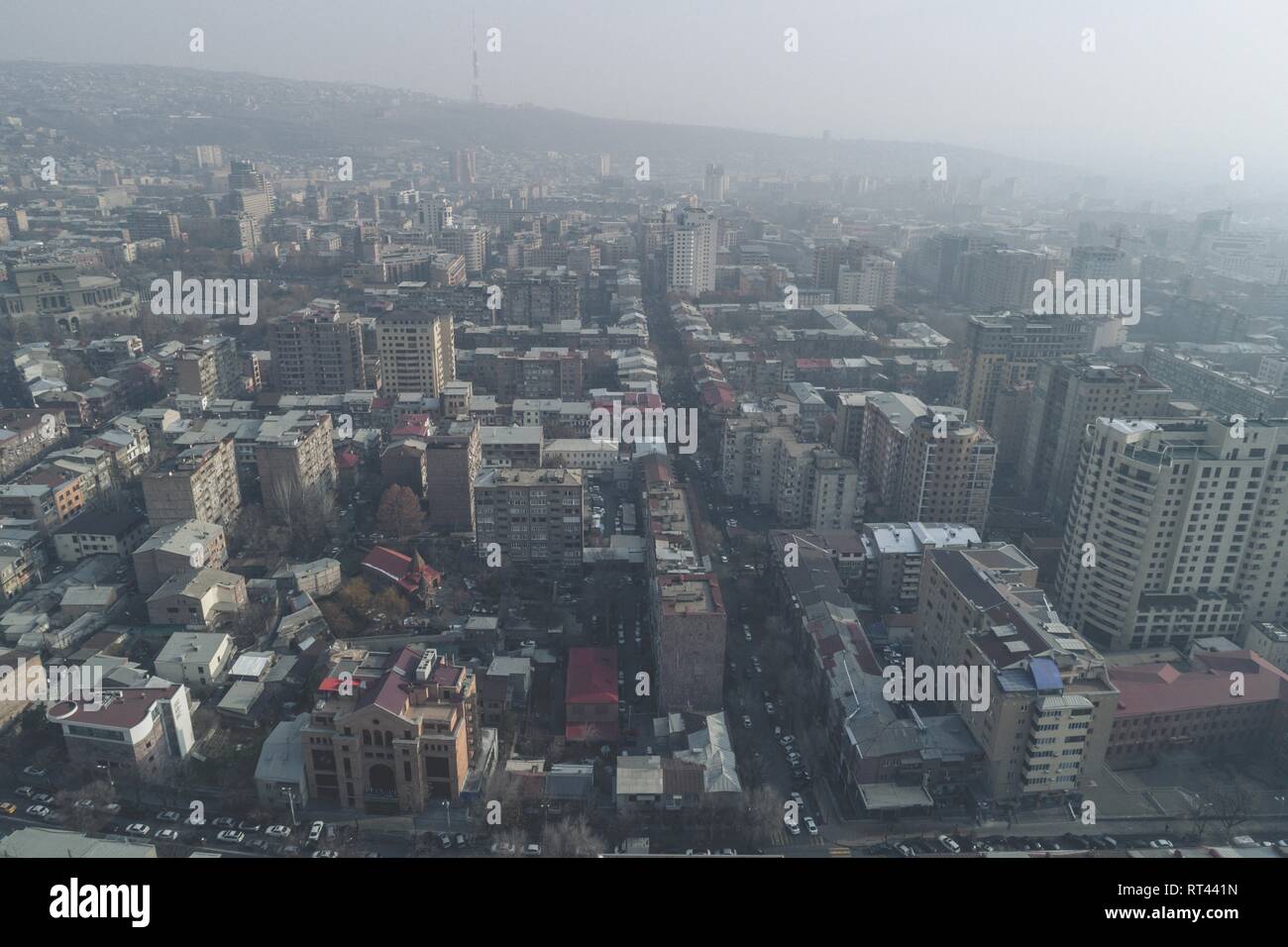 Beautiful drone shot of city Stock Photo - Alamy