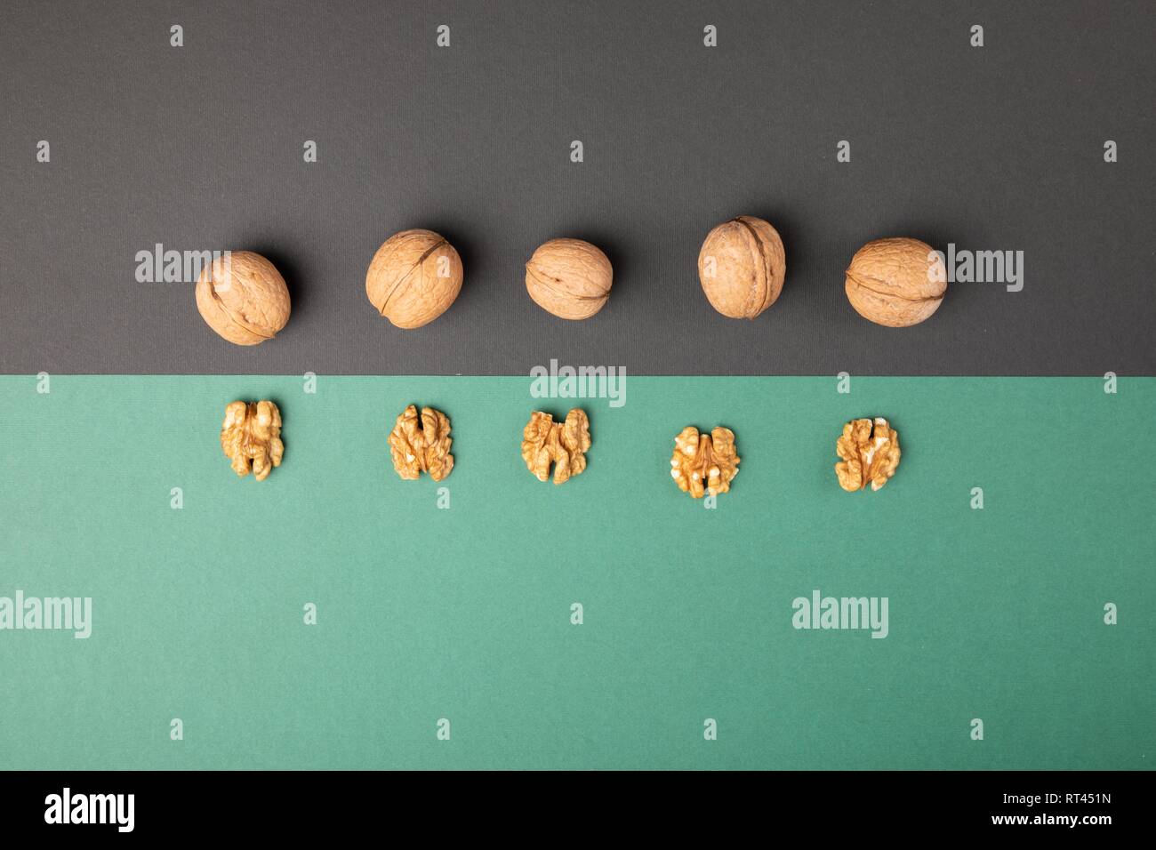 Walnuts out of shells Stock Photo - Alamy