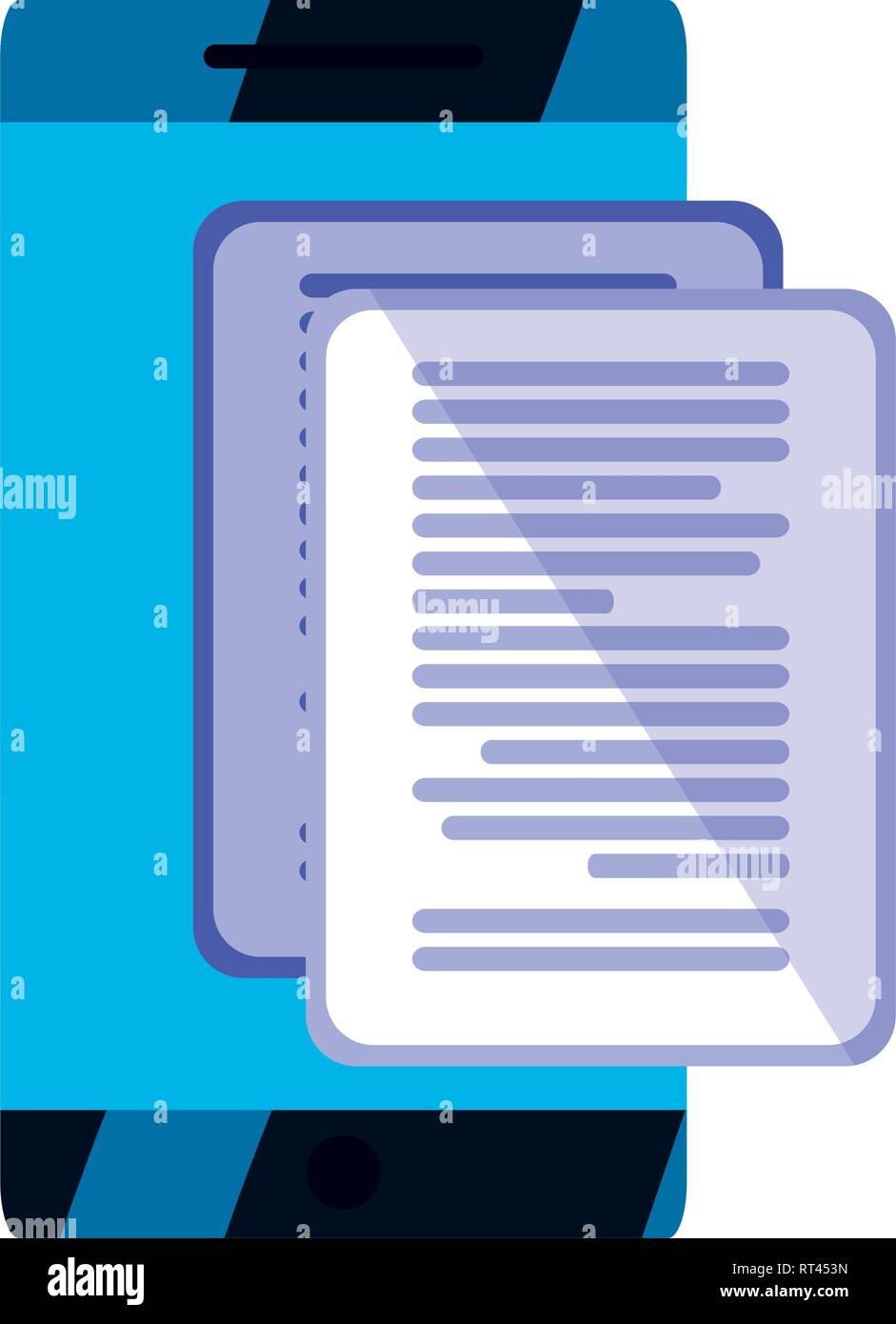 phone document system data vector illustration design Stock Vector ...