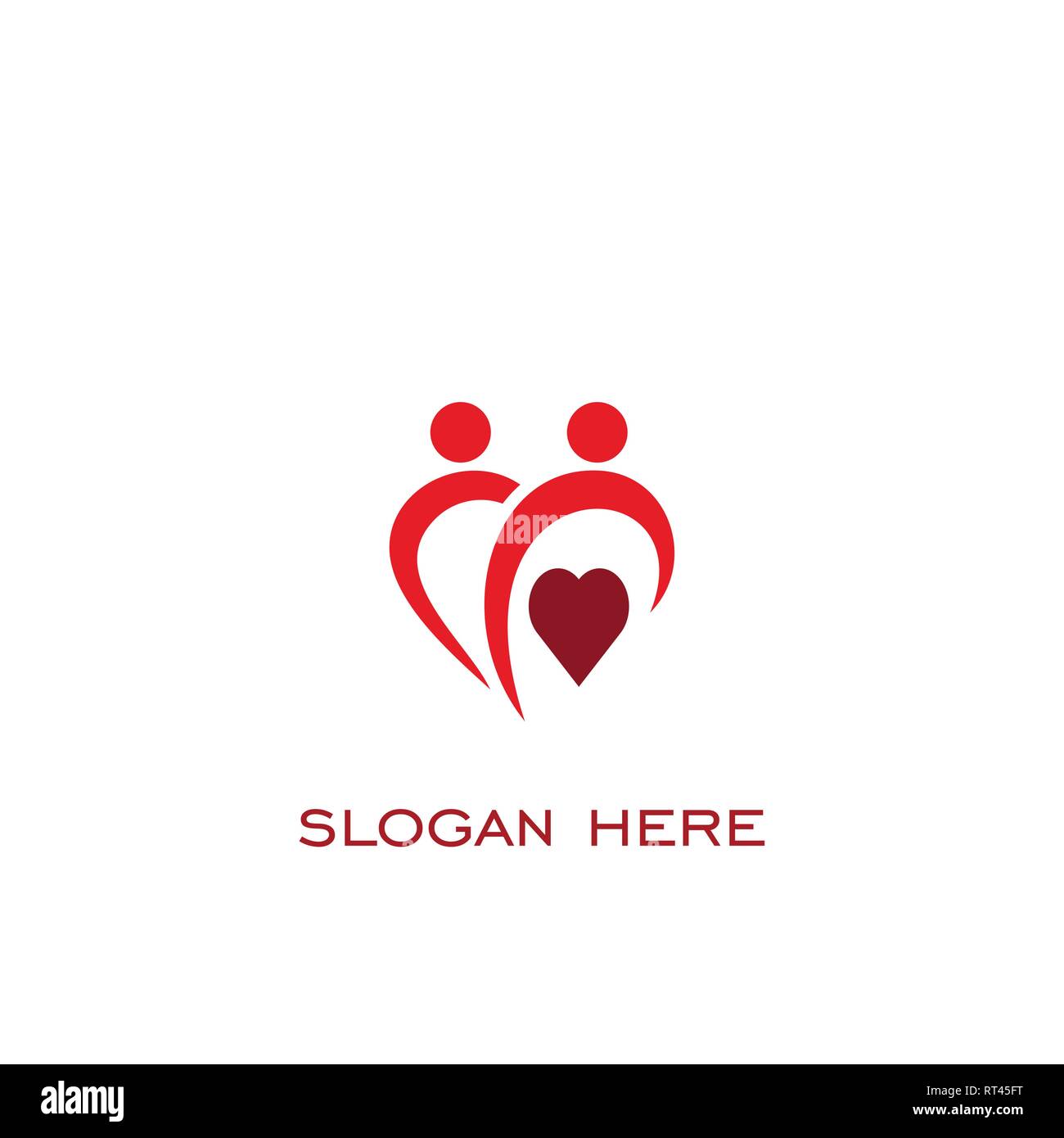 Heart logo design hi-res stock photography and images - Alamy