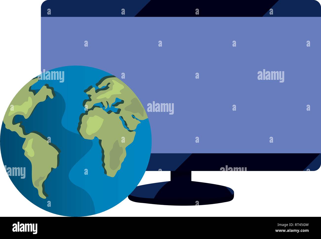 Blank monitors Stock Vector Images - Alamy